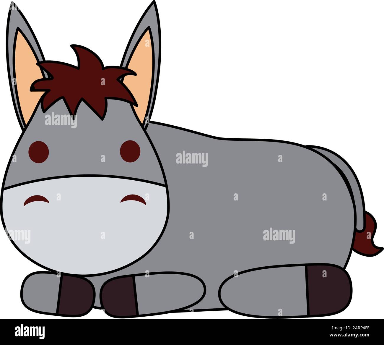 cute mule farm animal character Stock Vector Image & Art - Alamy