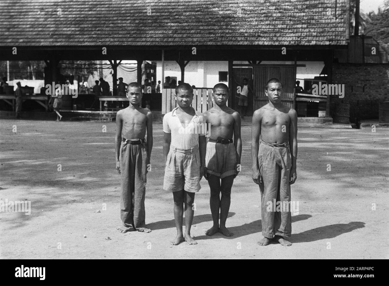 Four captured Indonesians or prisoners of war Japanese? Date: 1947 ...