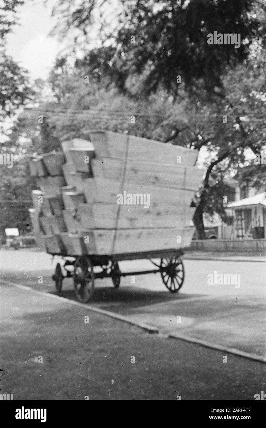 Large stack of coffins on a lorry Date: 1947/01/01 Location: Indonesia ...