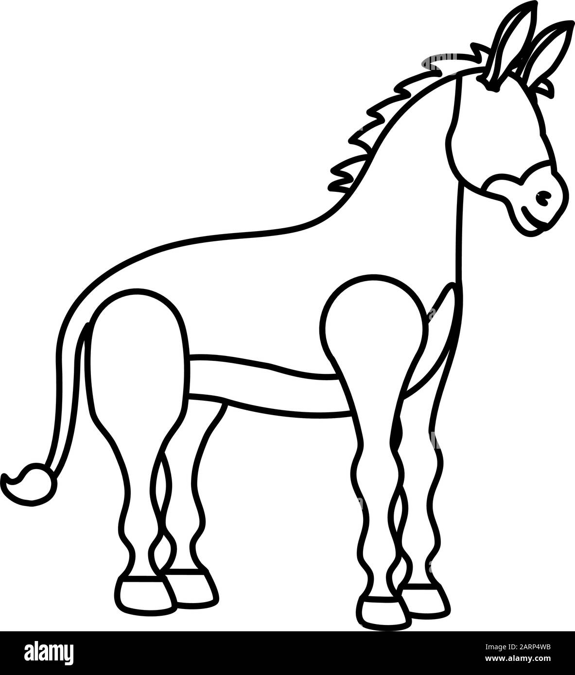 cute mule farm animal character Stock Vector Image & Art - Alamy