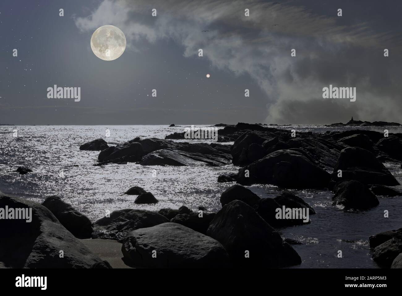 Moonlit Starry Night