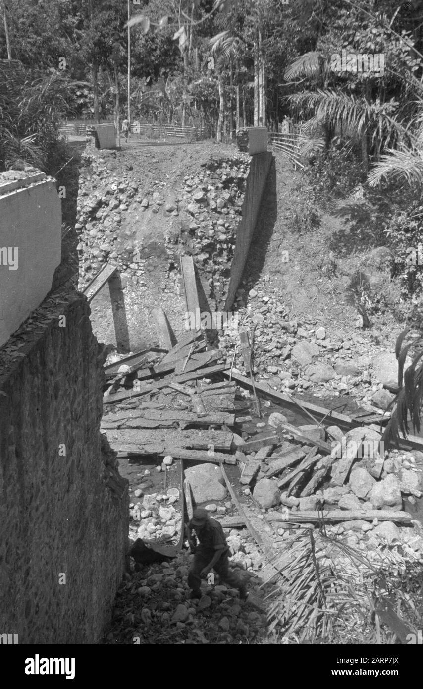 Poerwakarta Dashed bridge Date: 25 July 1947 Location: Indonesia, Java ...