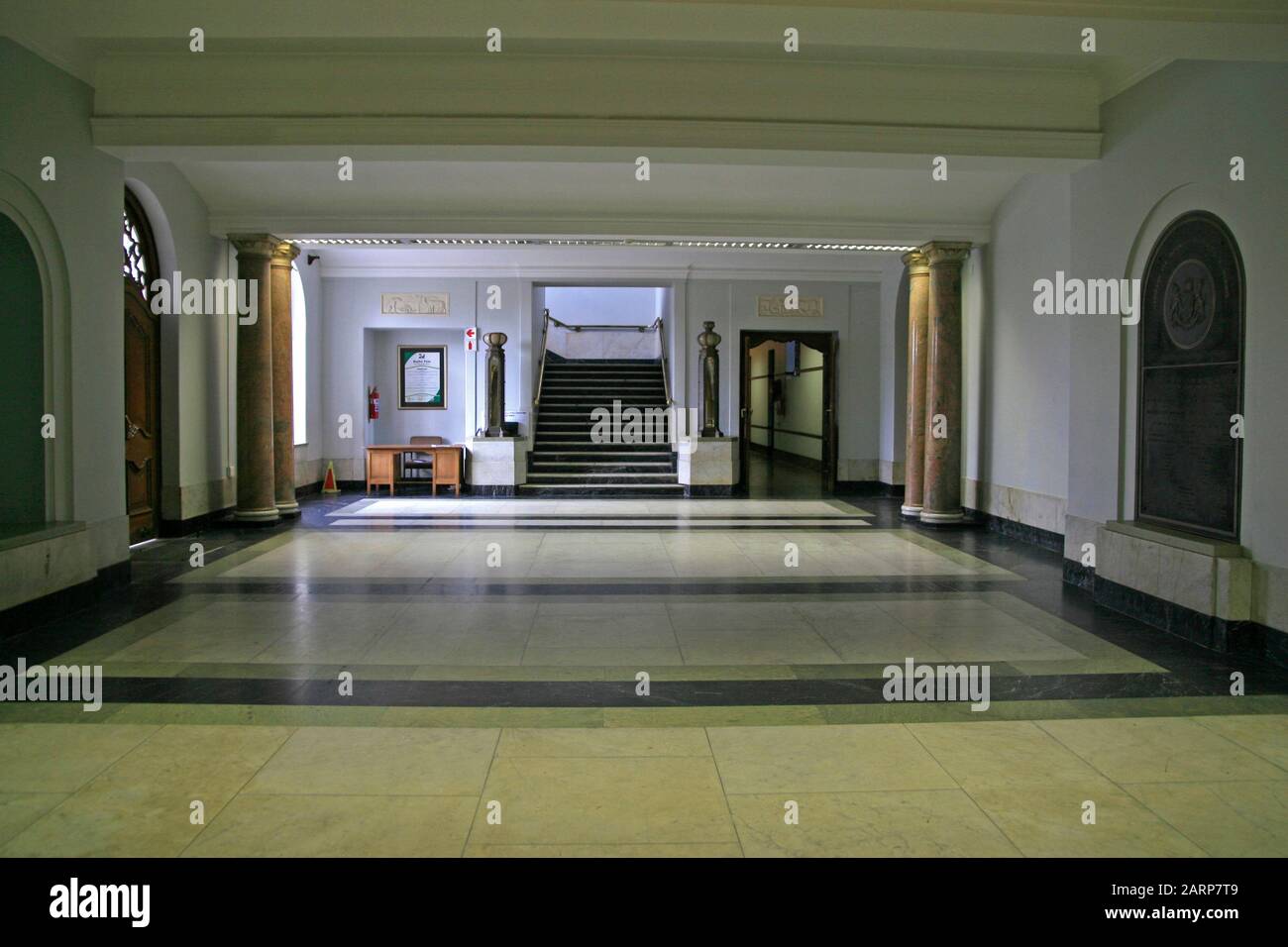 Inside the Entrance Hall of Pretoria City Hall, Pretoria/Tshwane ...