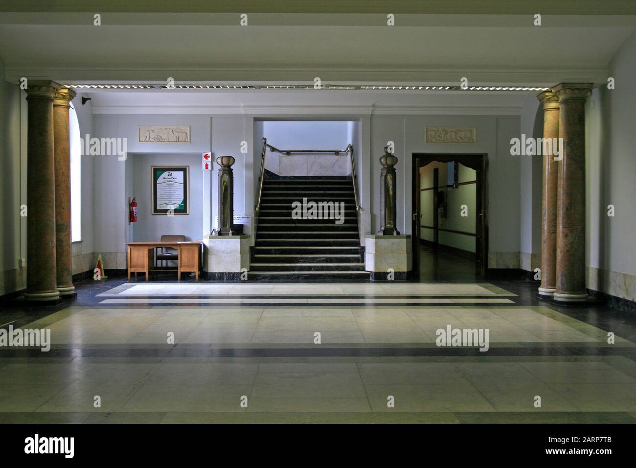 Inside the Entrance Hall of Pretoria City Hall, Pretoria/Tshwane ...