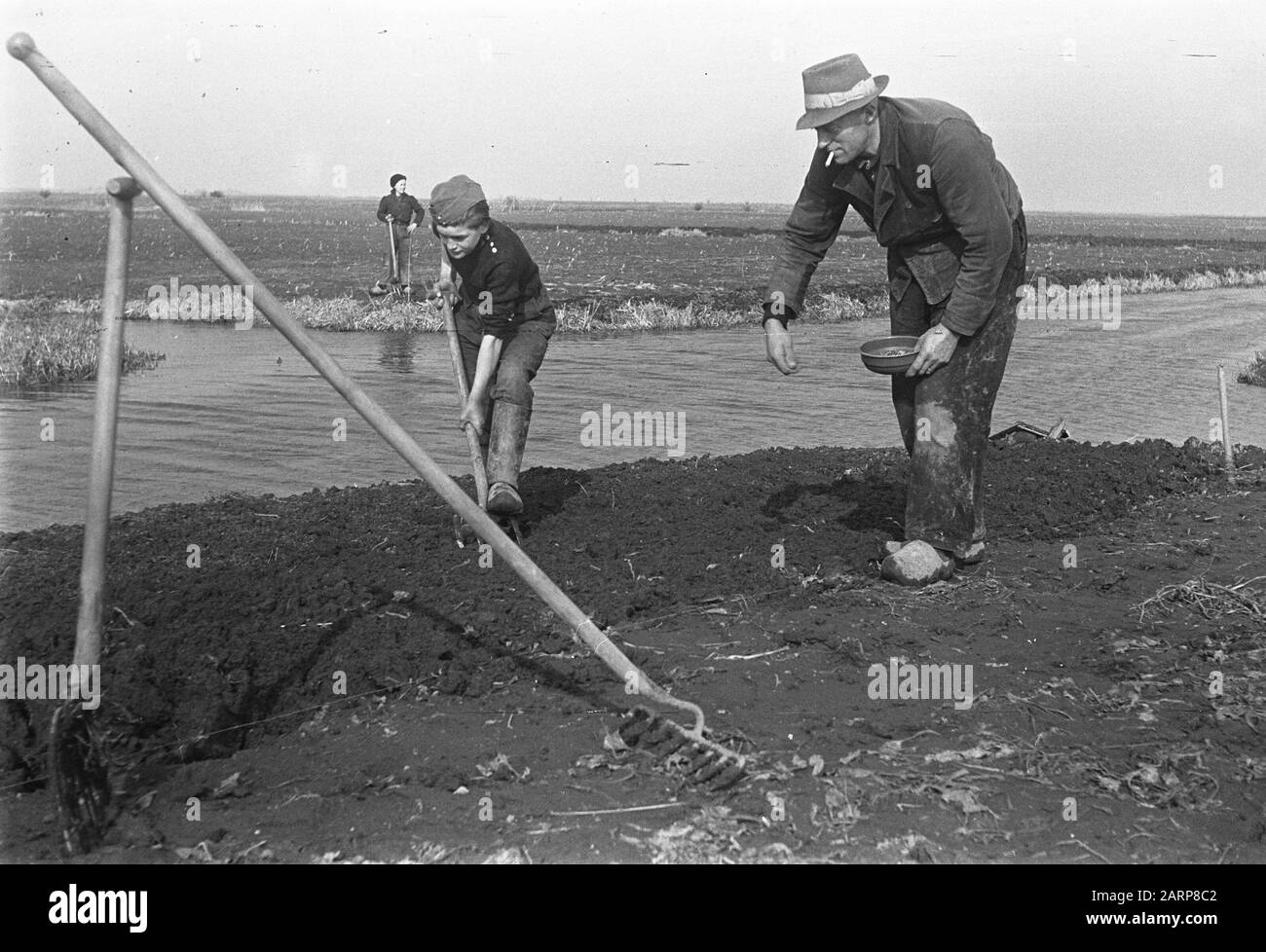 Preparation for crop sowing Black and White Stock Photos & Images - Alamy