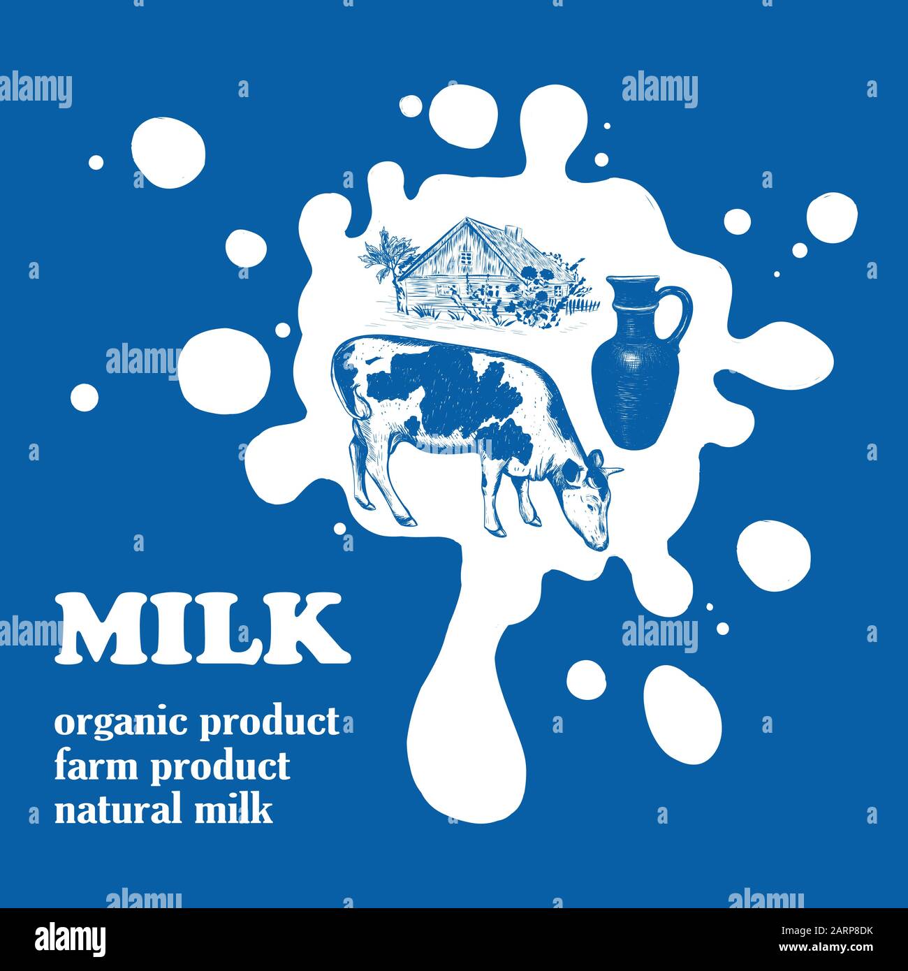 Milk vector illustration. Drop and splash of milk Stock Vector Image ...