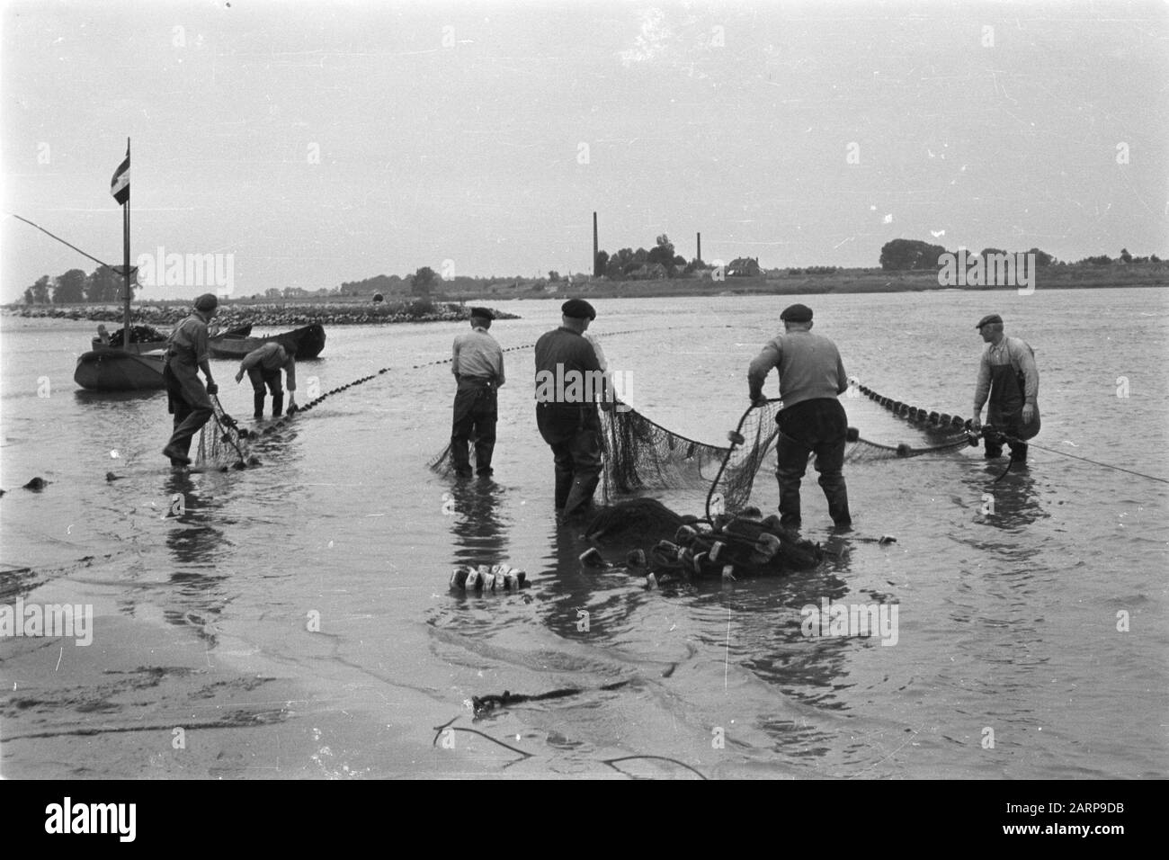 salmon fishing, fishermen, knot seine Date: july 1949 Keywords: kite ...