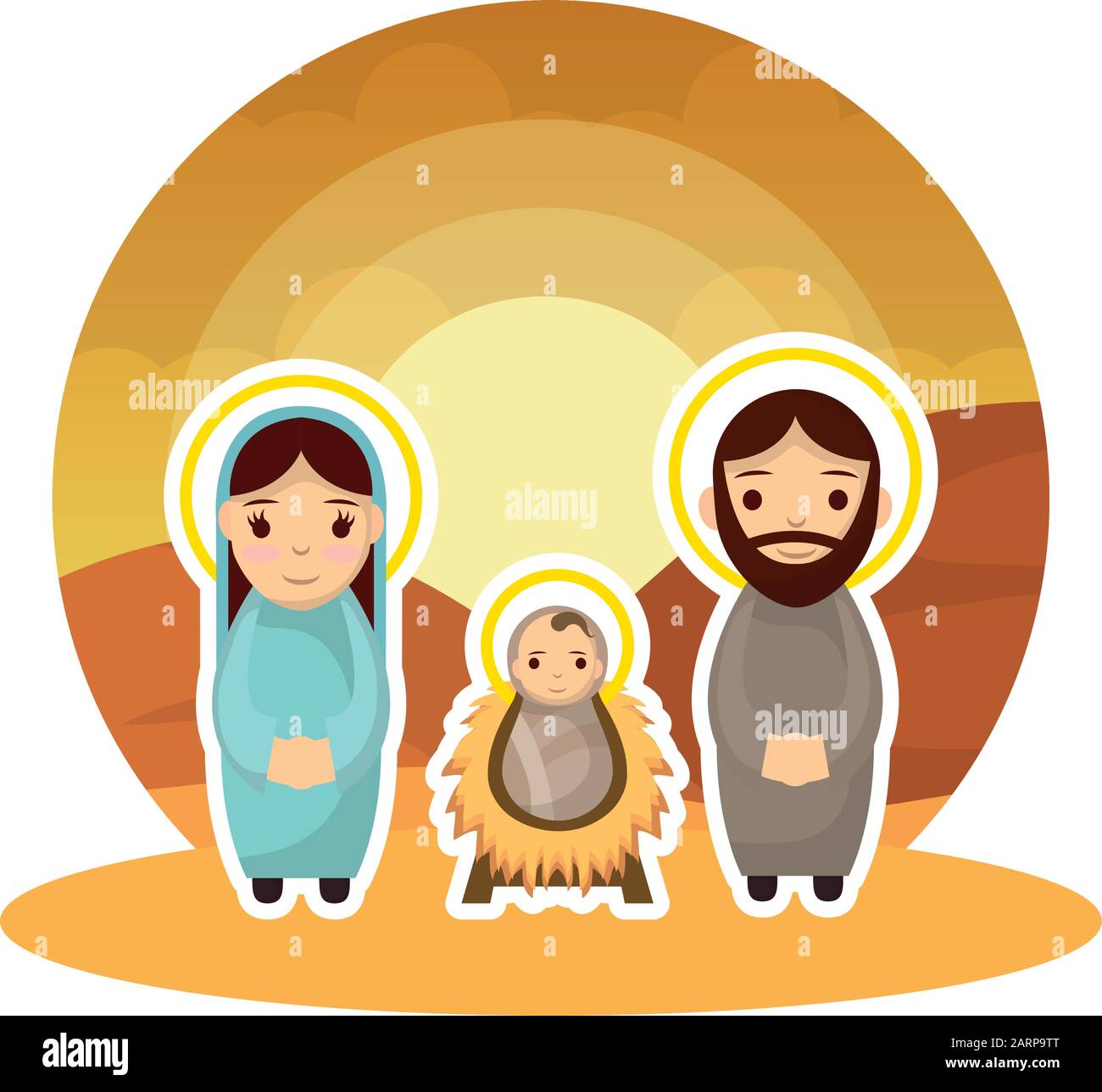 cute holy family manger characters Stock Vector Image & Art - Alamy