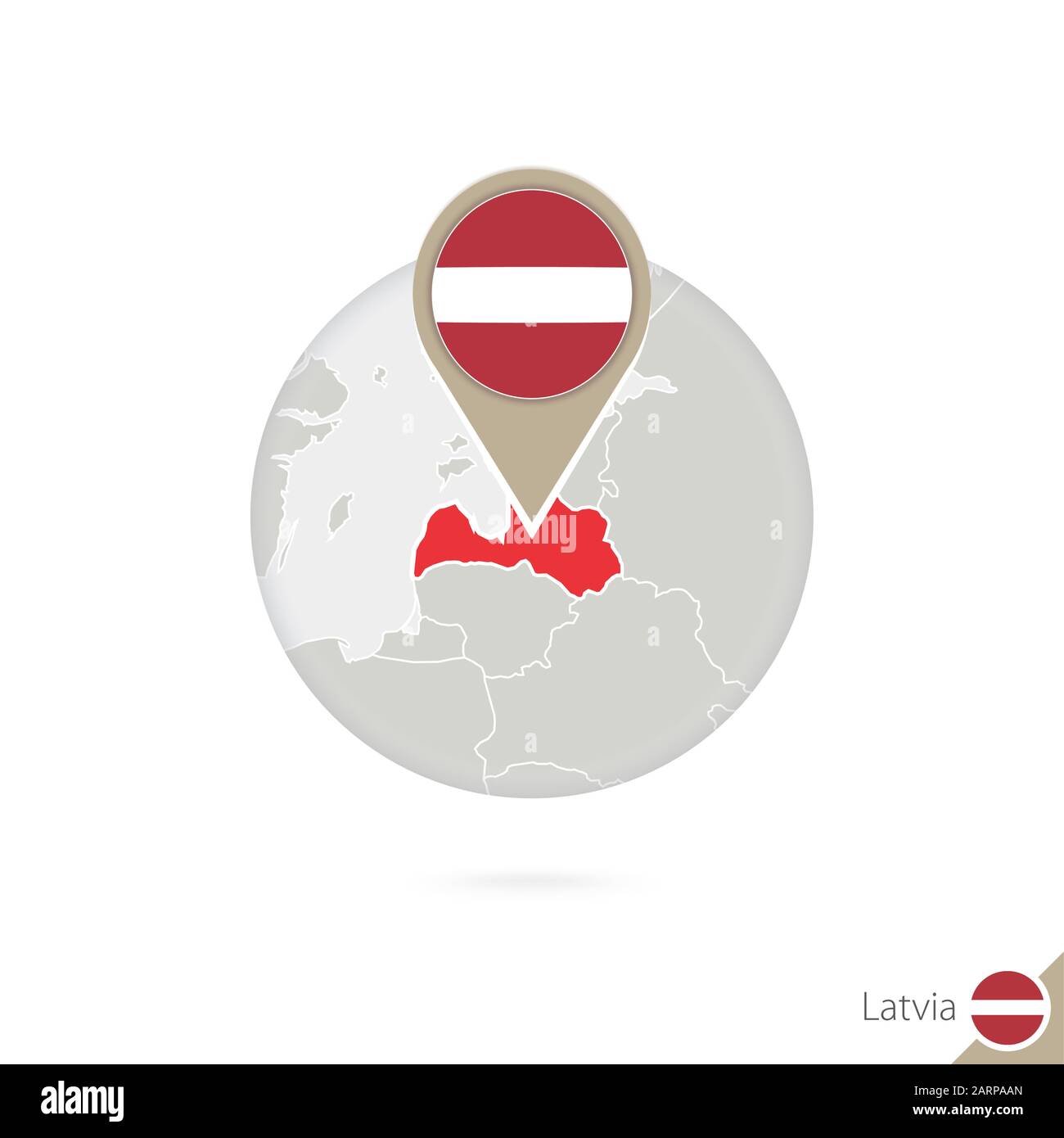 Latvia map and flag in circle. Map of Latvia, Latvia flag pin. Map of ...