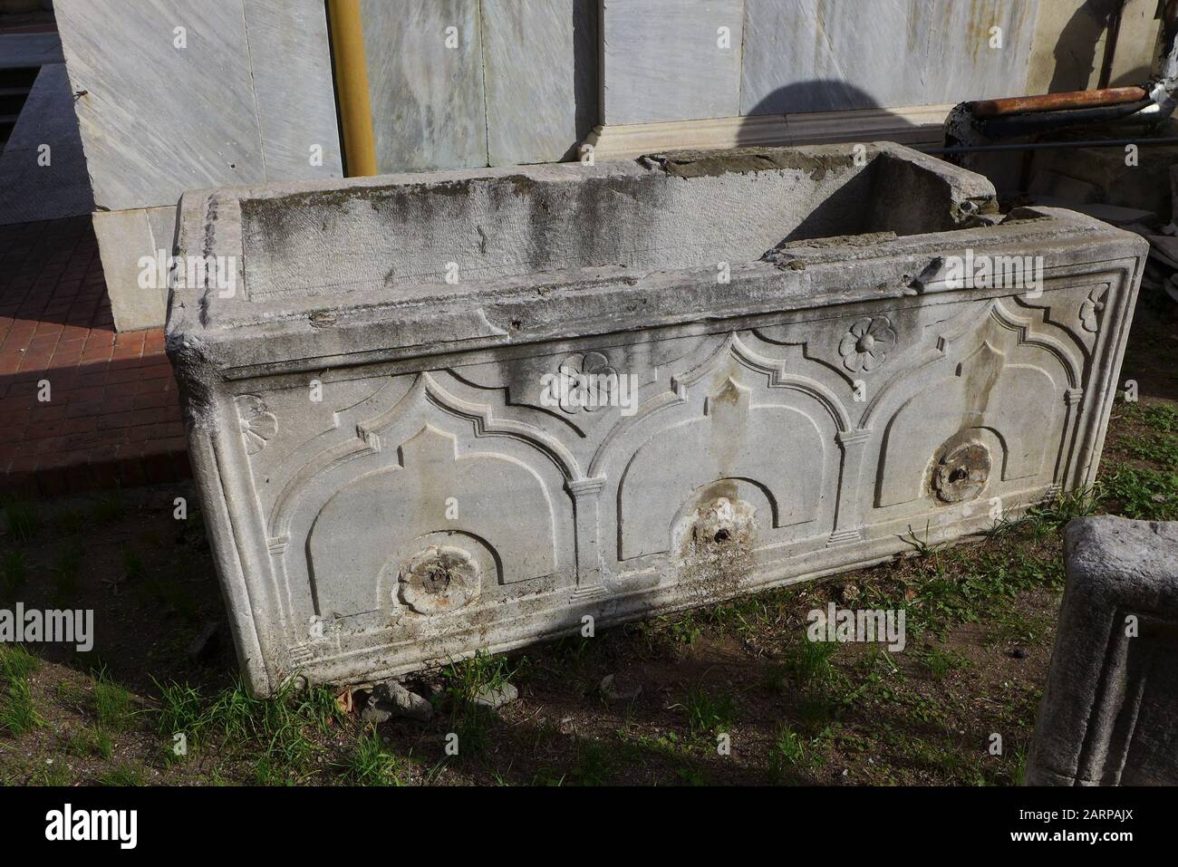 East Roman (Byzantine) Empire archeological artifacts: sarcophagi and ...