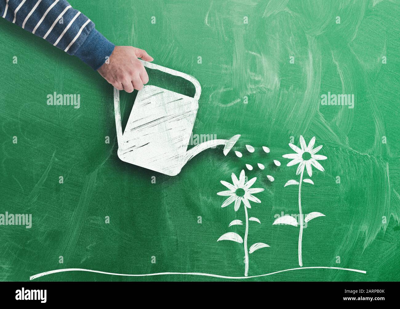 Watering Can With Water Coming Out Drawing