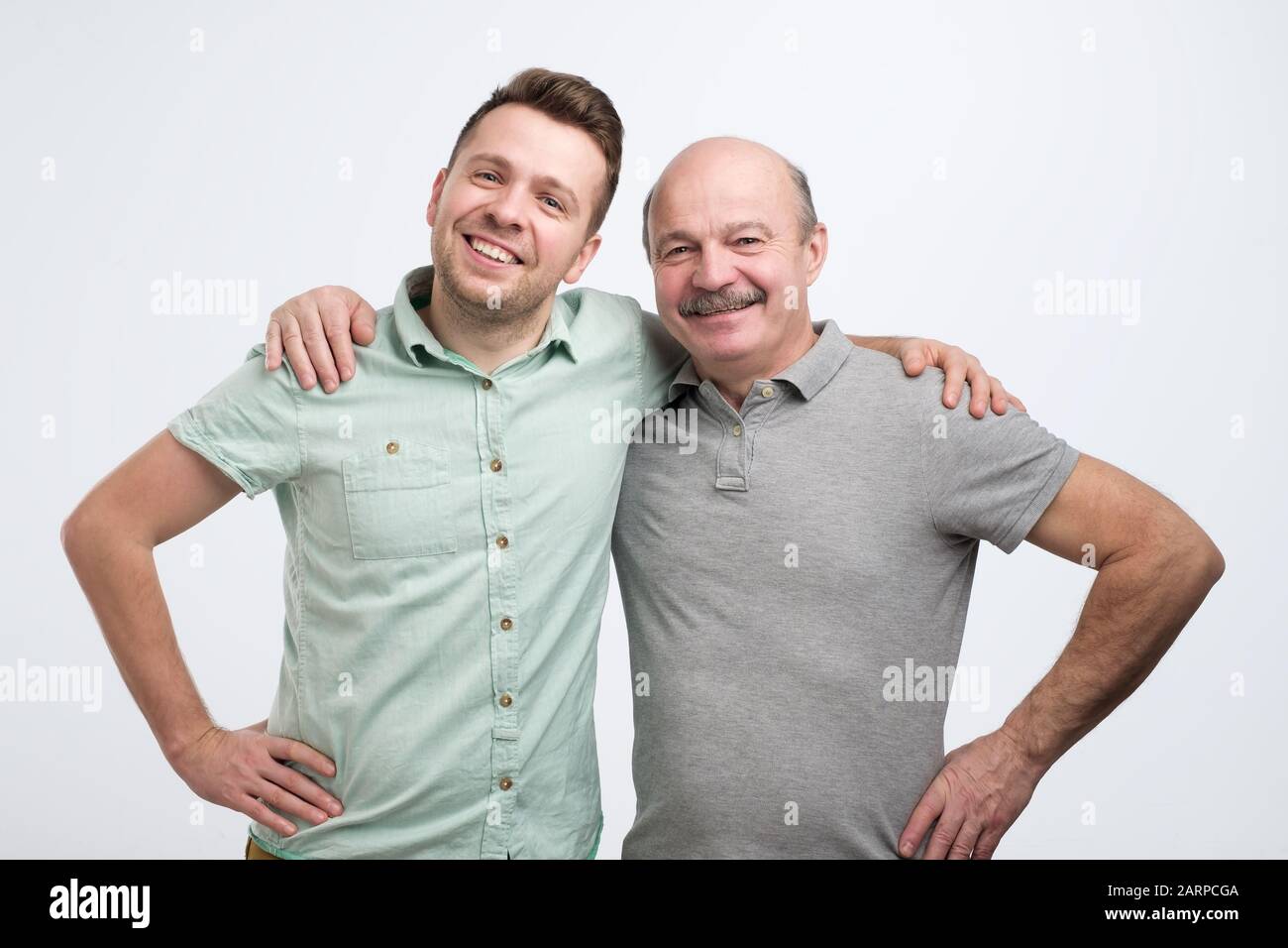 Two old men hugging hi-res stock photography and images - Alamy