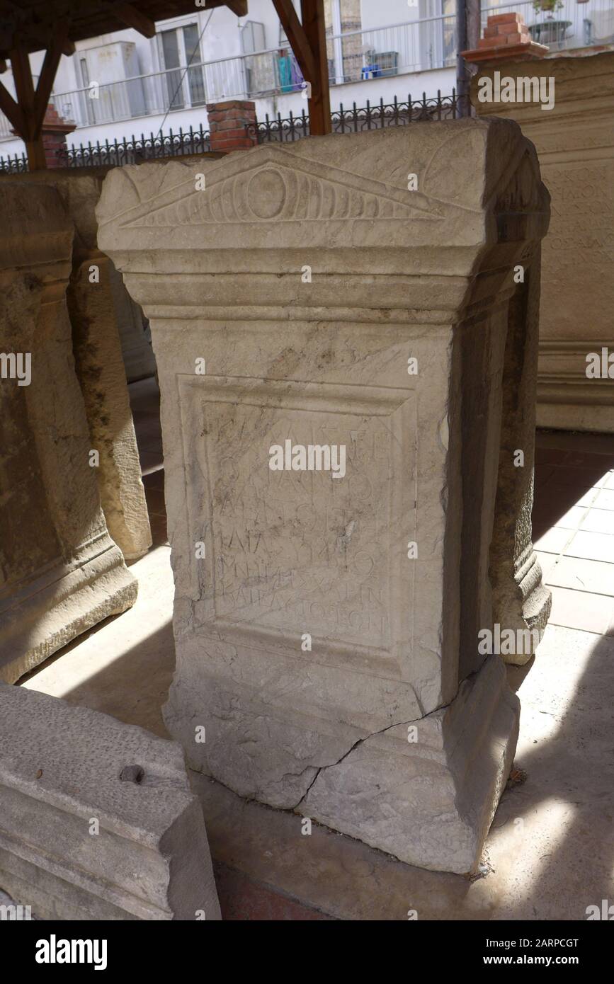 East Roman (Byzantine) Empire archeological artifacts: sarcophagi and ...