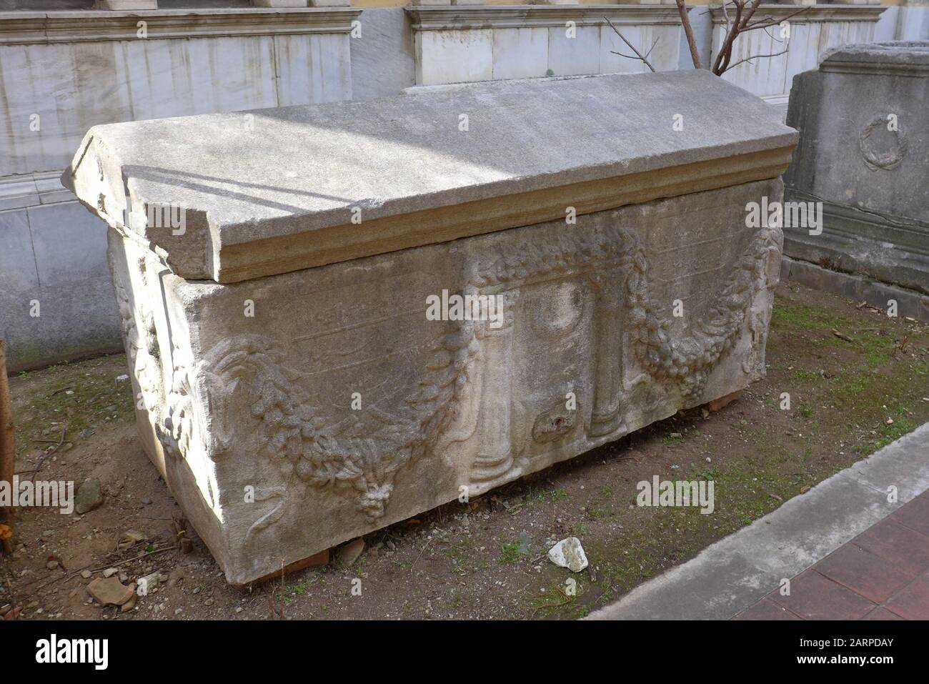 East Roman (Byzantine) Empire archeological artifacts: sarcophagi and ...