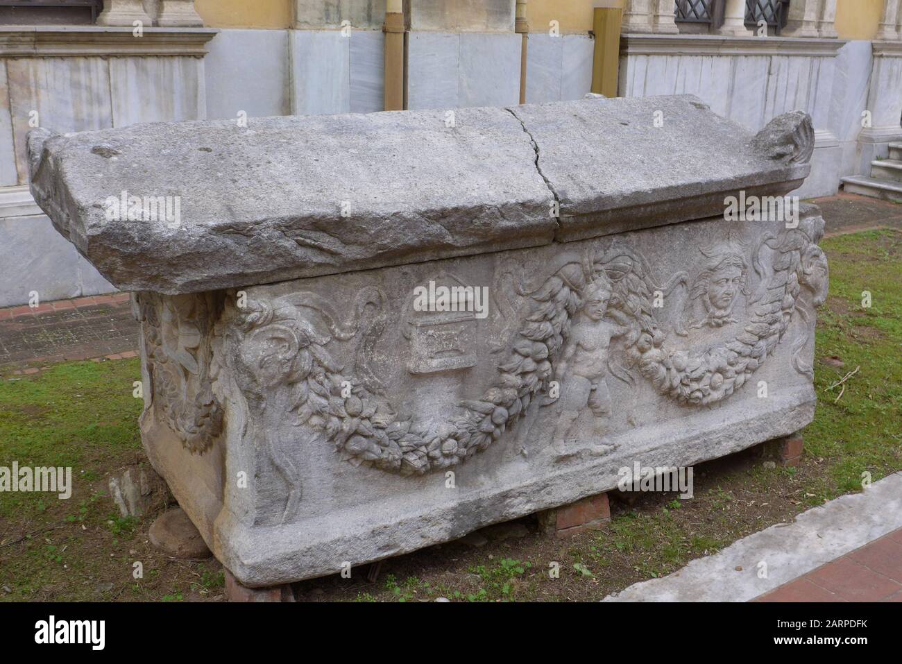 East Roman (Byzantine) Empire archeological artifacts: sarcophagi and ...