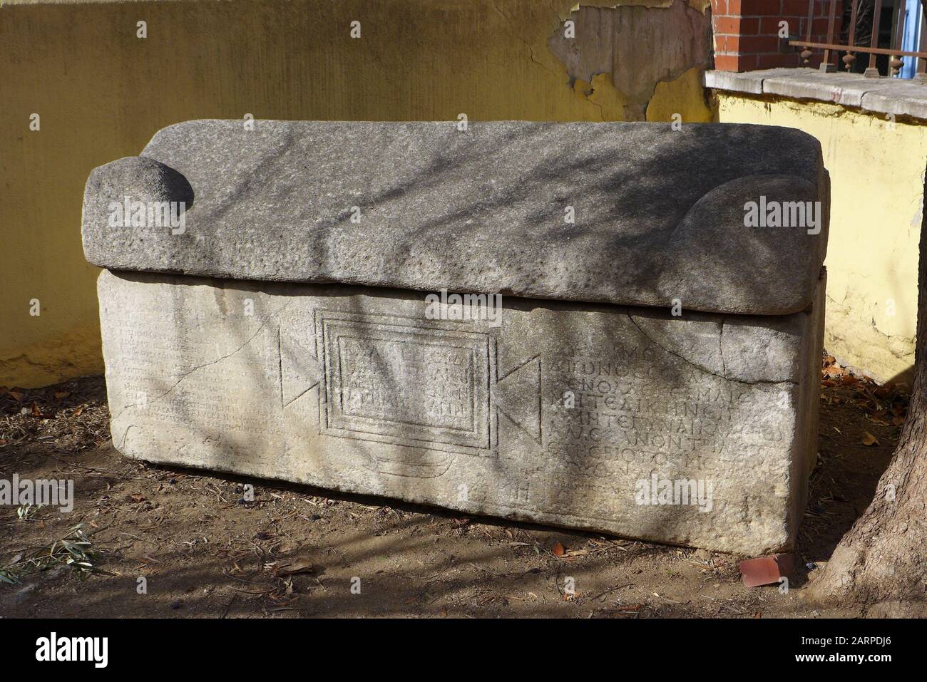 East Roman (Byzantine) Empire archeological artifacts: sarcophagi and ...