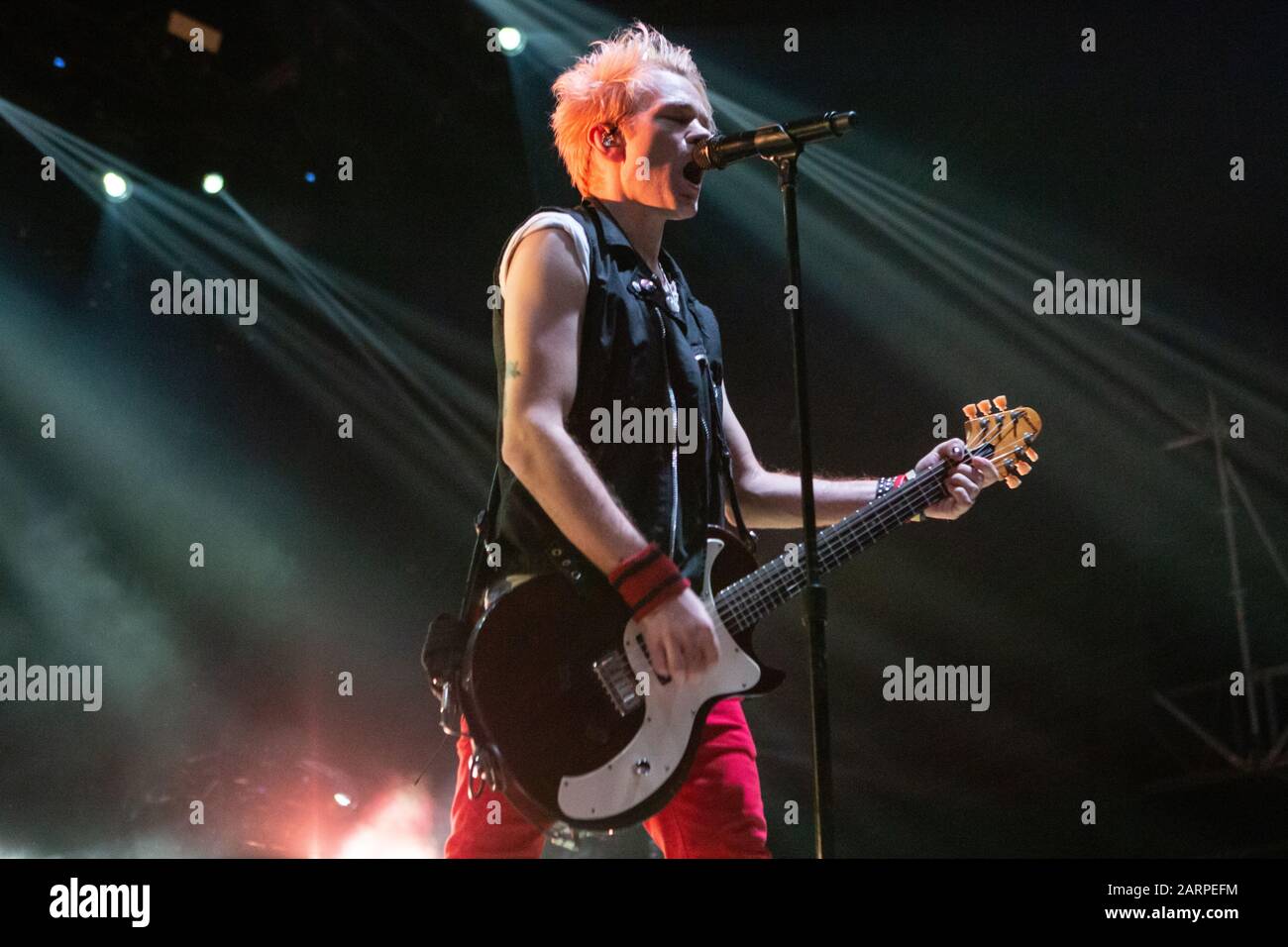 Milan Italy. 28 January 2020. The Canadian rock band SUM 41 performs ...
