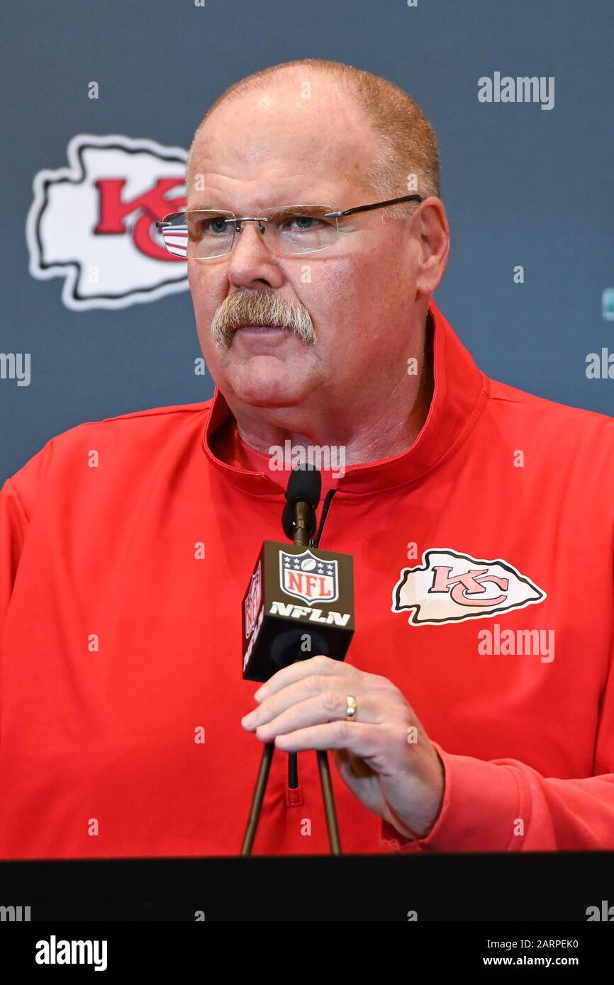 Kansas City Chiefs head coach Andy Reid during the Super Bowl LIV ...