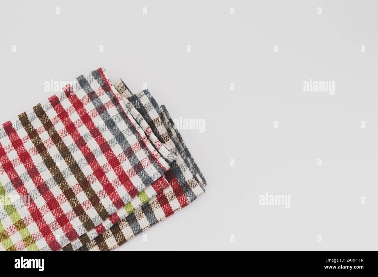 textile objects still life - towels on a white background Stock Photo ...