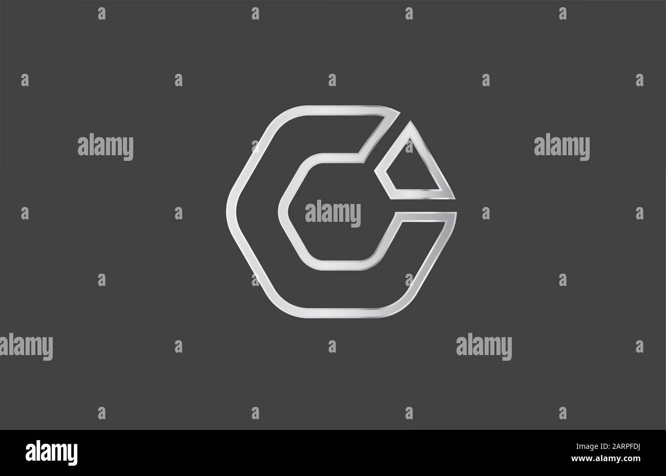 silver grey metal corporate polygon business logo icon design for ...