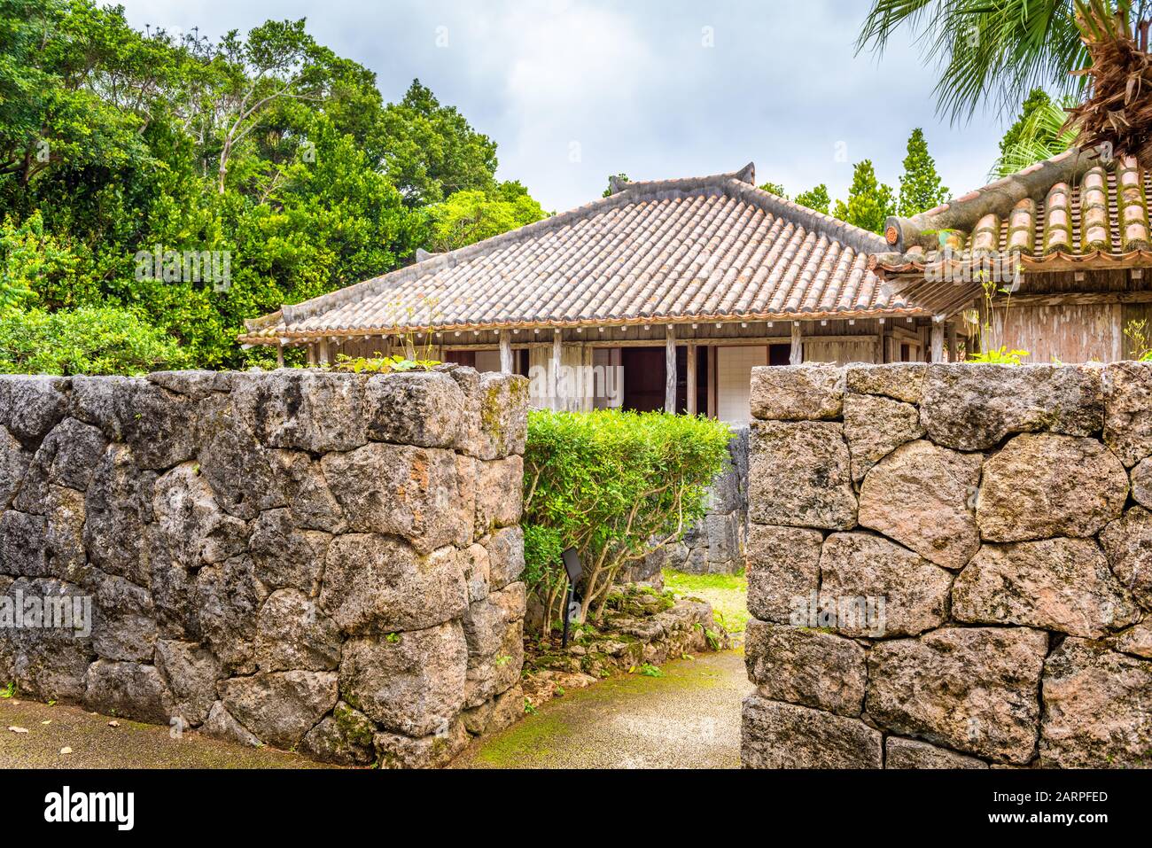 Motobu Peninsula, Okinawa, Japan at Native Okinawan Village Stock Photo ...