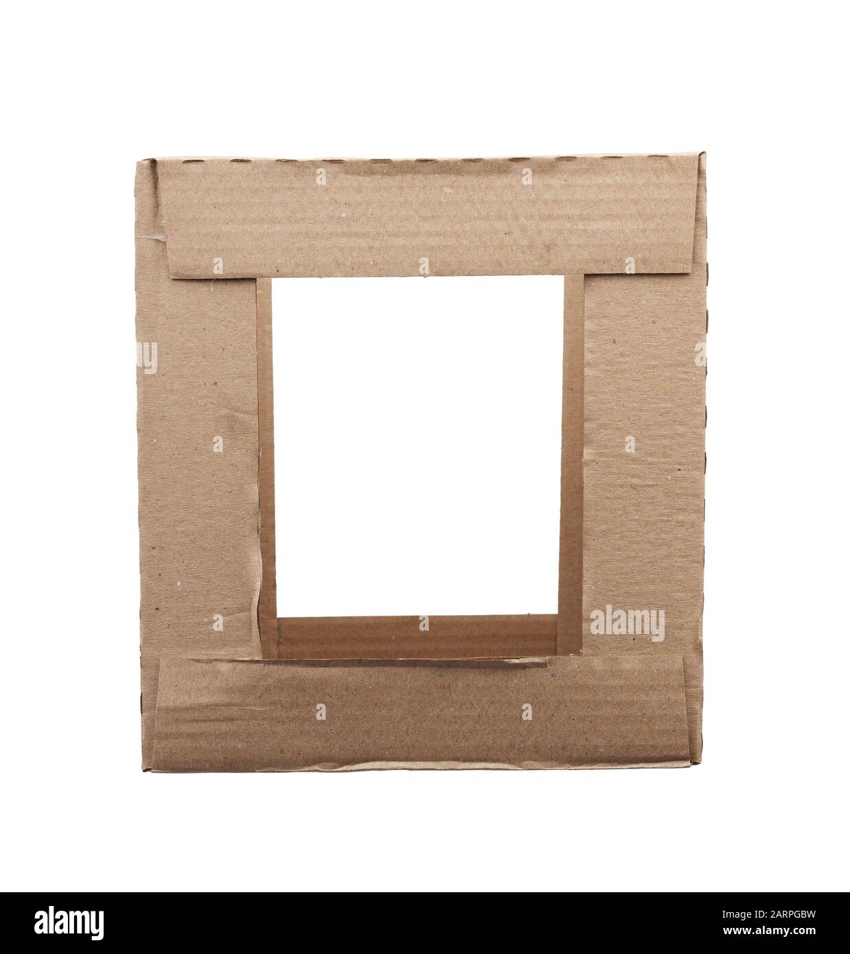 rectangular box of brown cardboard, box for transporting bottles, side ...