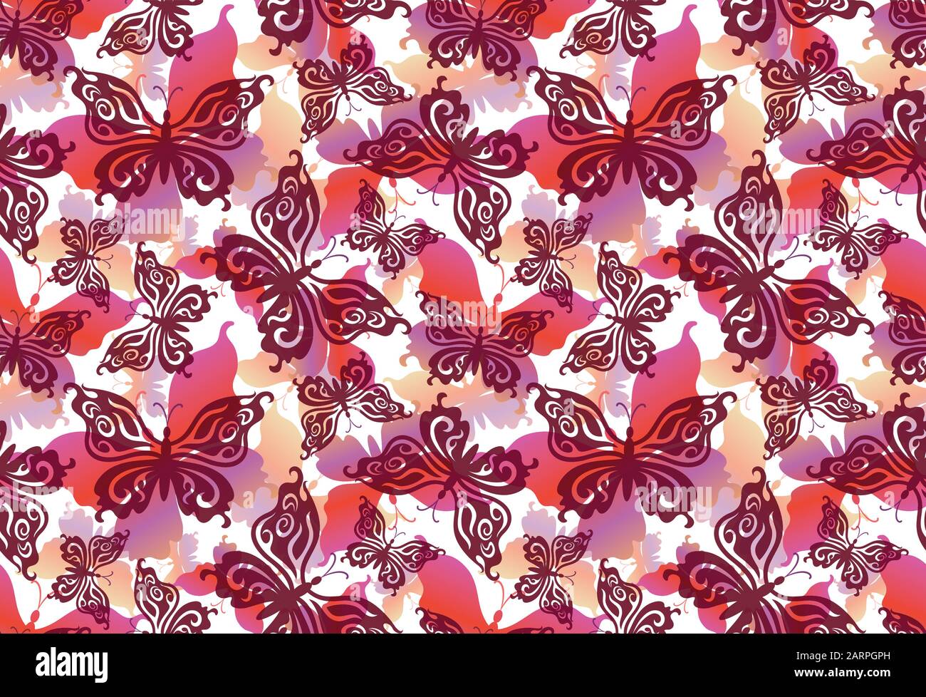 Butterflies, Seamless Pattern Stock Vector Image & Art - Alamy