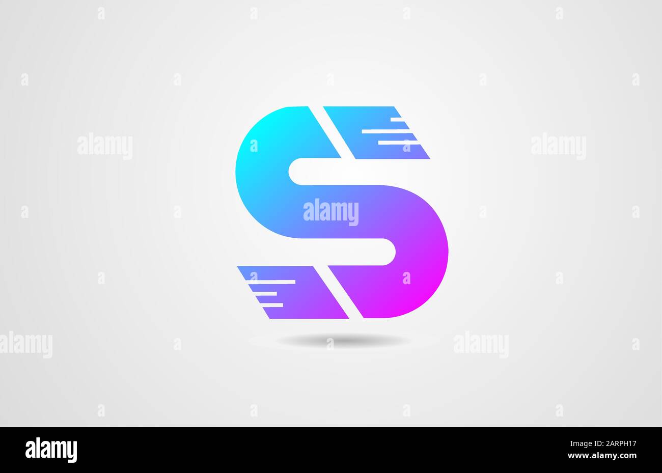 pink blue alphabet letter S logo icon design template for corporate ...
