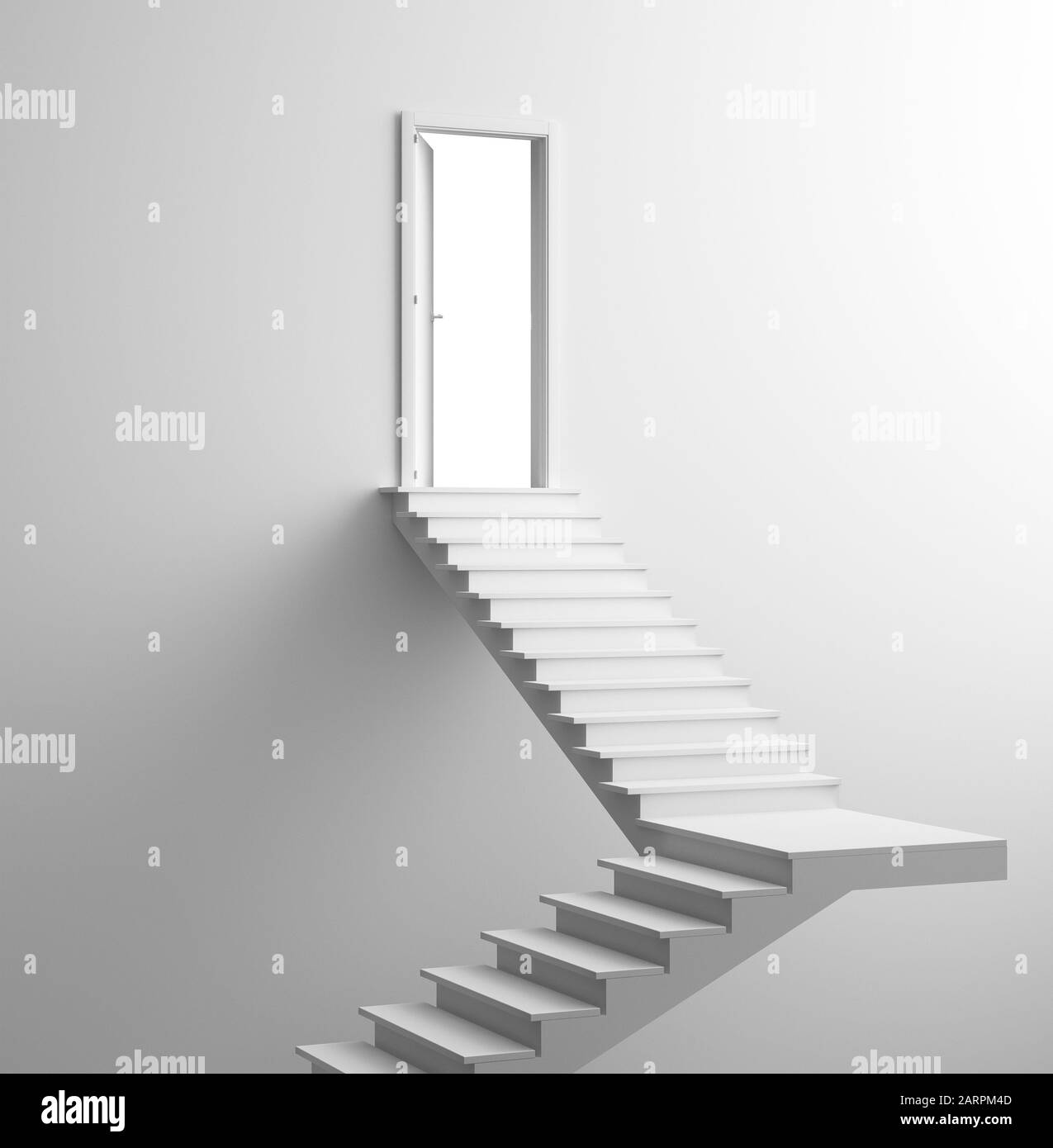 Long stairs with many steps, concept 3d rendering Stock Photo - Alamy