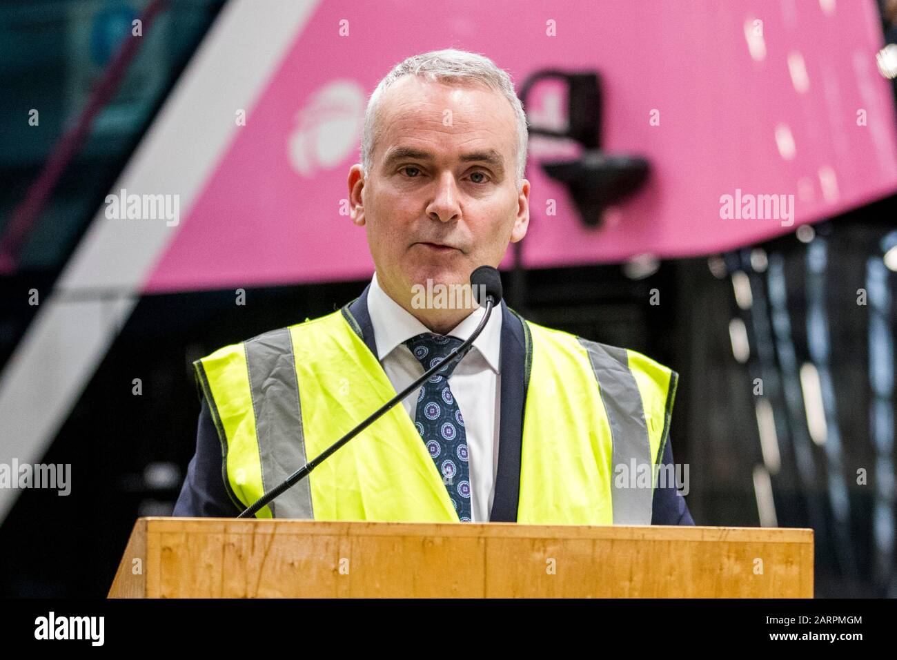 Translink Group Chief Executive Chris Conway speaking as Translink ...