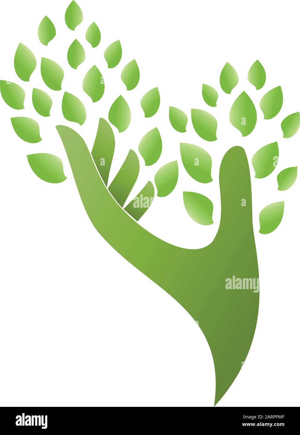 Hand, leaves, plant, organic, vegan, logo Stock Vector Image & Art - Alamy