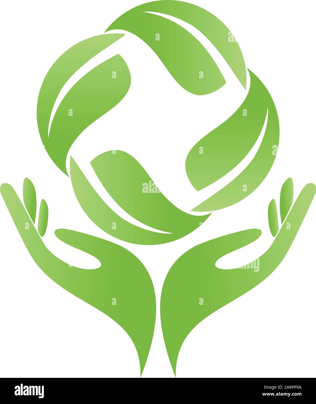 Hand, leaves, plant, organic, vegan, logo Stock Vector Image & Art - Alamy