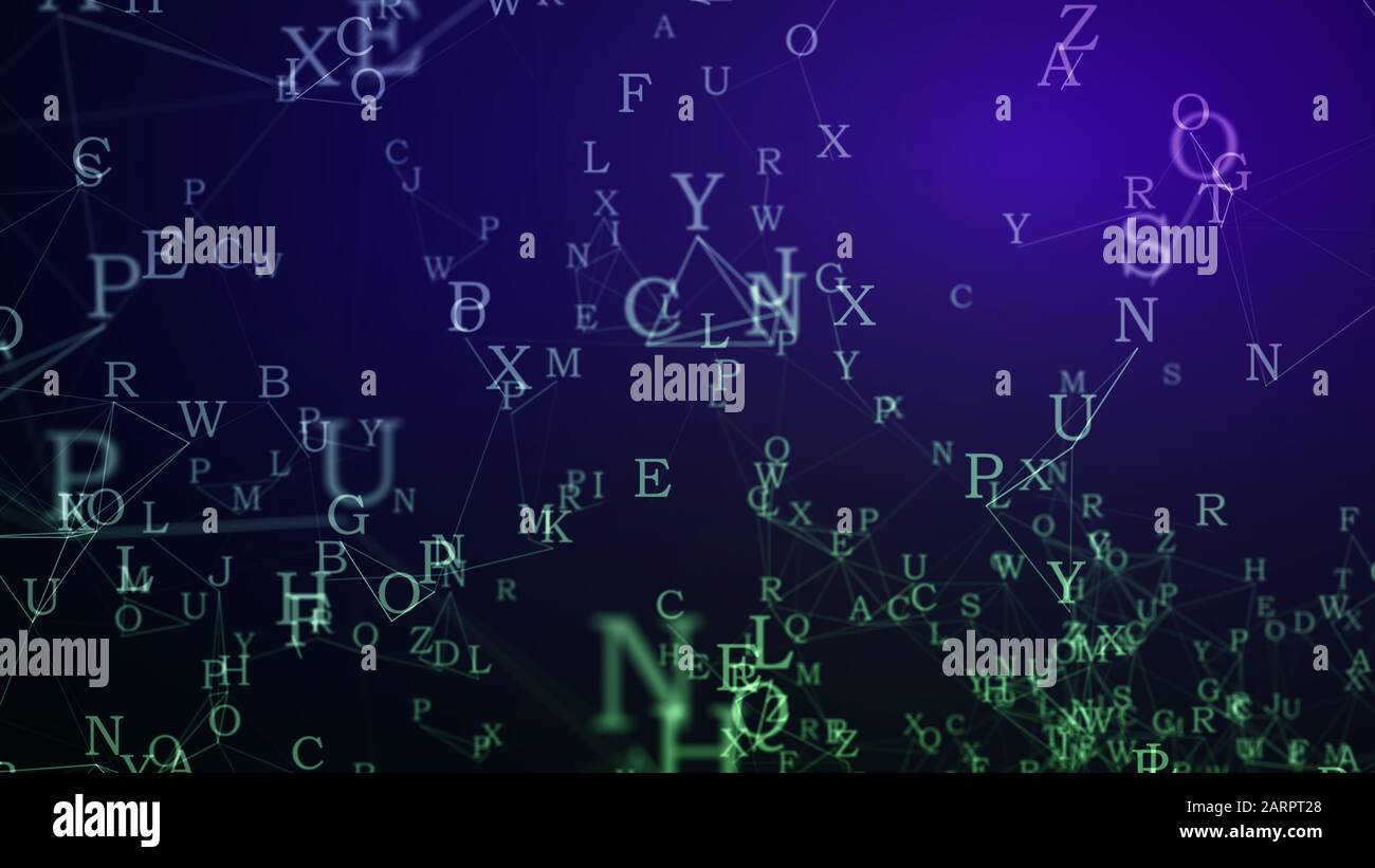 Abstract alphabet ornament on color background. Education writing ...