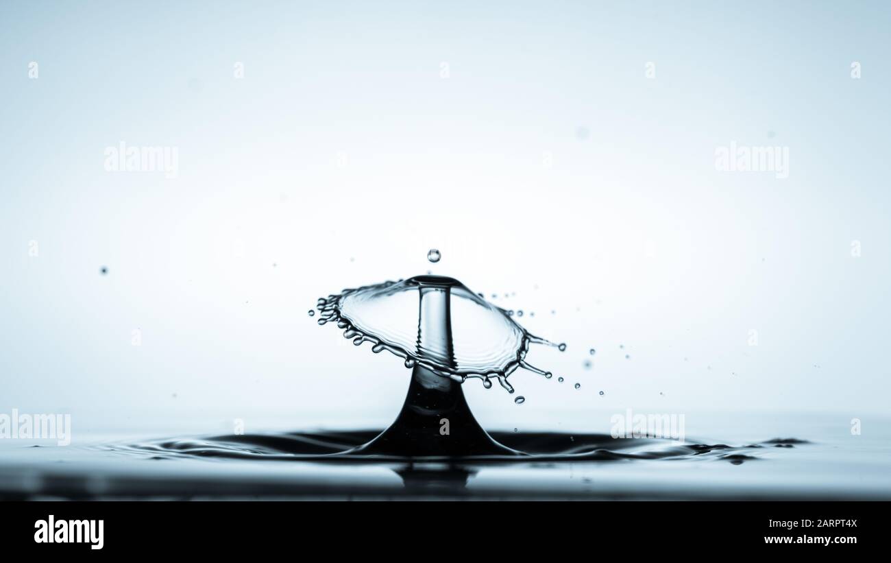 water drop collision. Water splash Stock Photo - Alamy