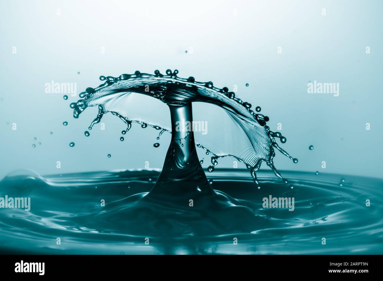 Water splash crown. Drop collision Stock Photo - Alamy