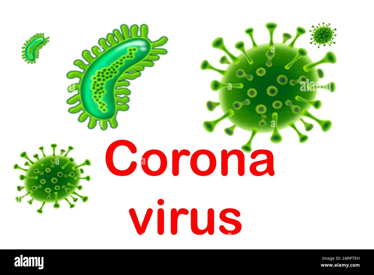 Coronavirus. Signs of prevention and prohibition on viruses Stock Photo ...