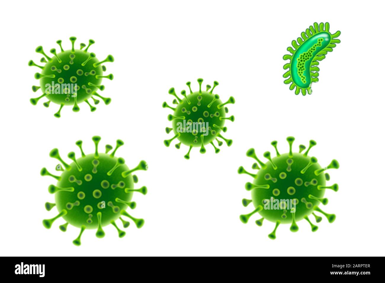 Coronavirus. Signs of prevention and prohibition on viruses Stock Photo ...