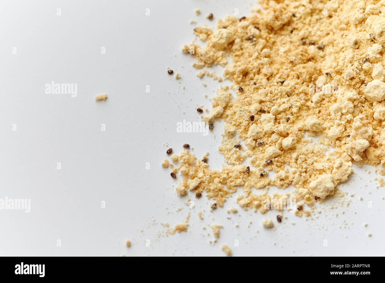 Flour beetles in baking flour. Pests of cereal silos. Spoiled food ...