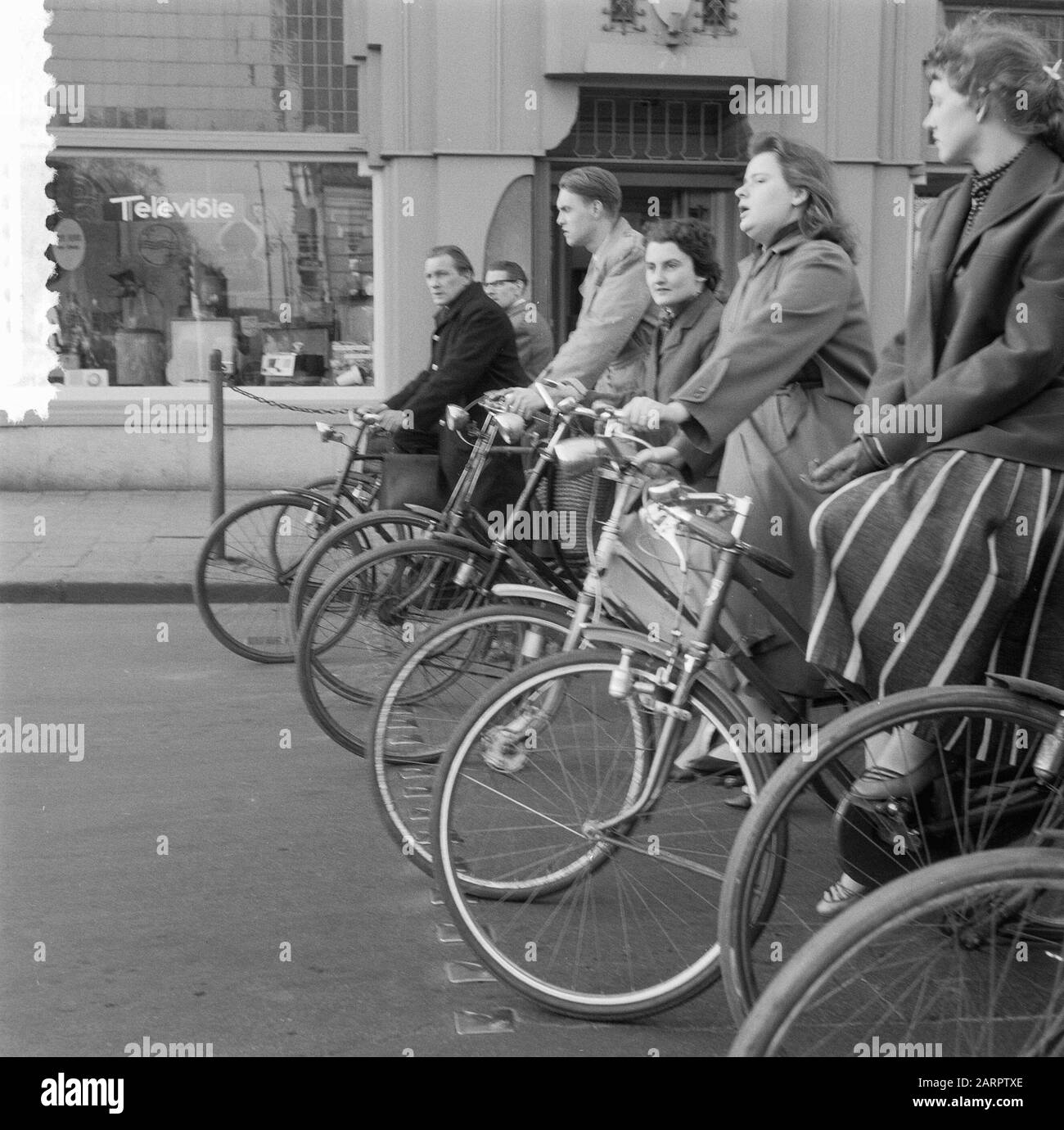 Bicycle bicycles cyclist cyclists Black and White Stock Photos & Images ...