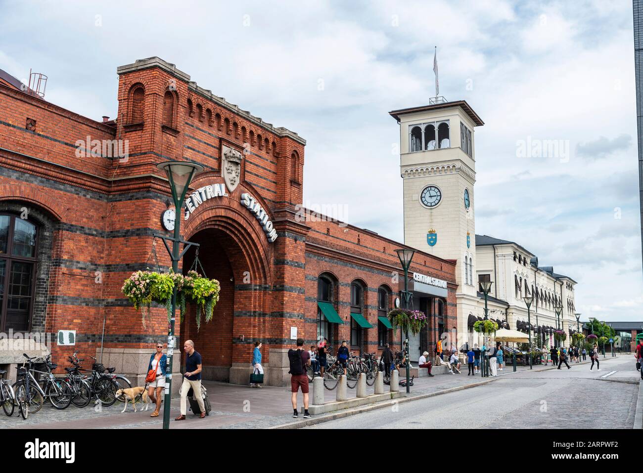 Malmo, Sweden - August 30, 2019: Facade of the Central Station of Malmo ...