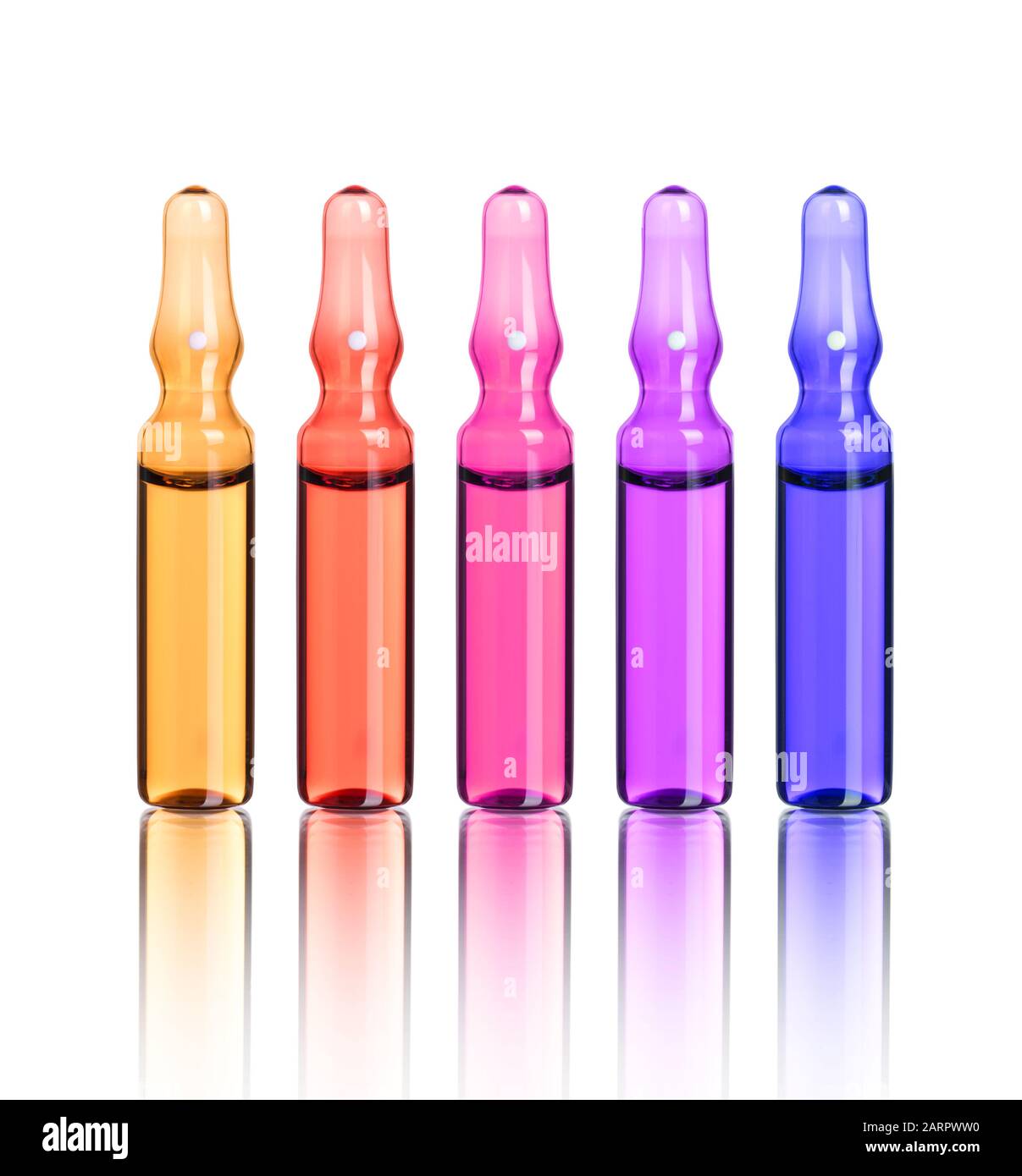 colorful medical ampoules isolated on white background Stock Photo - Alamy