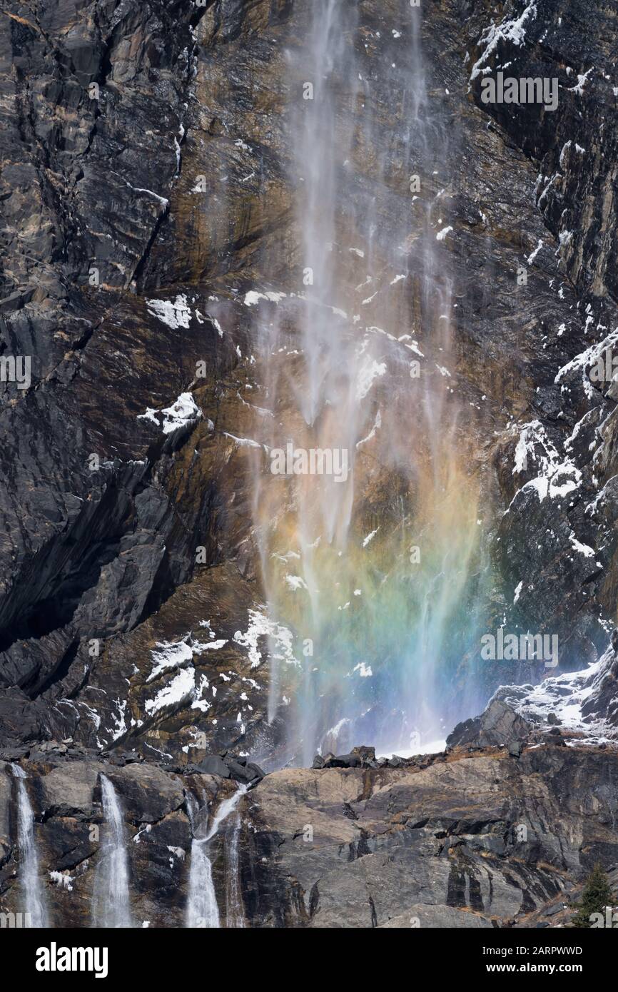 Serio waterfall, the highest cascade of Italy Stock Photo - Alamy