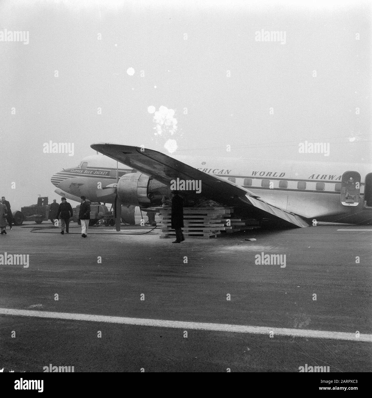 Aircraft, which landed with a belly landing Date: February 2, 1958 ...