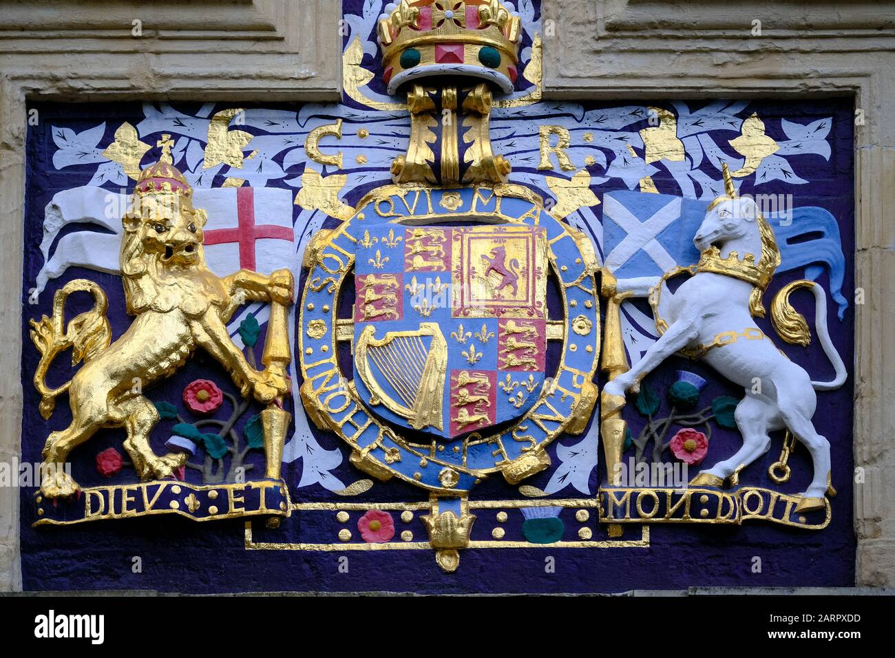 The Coat of Arms of Charles I who stayed in the King's Manor in 1633 ...