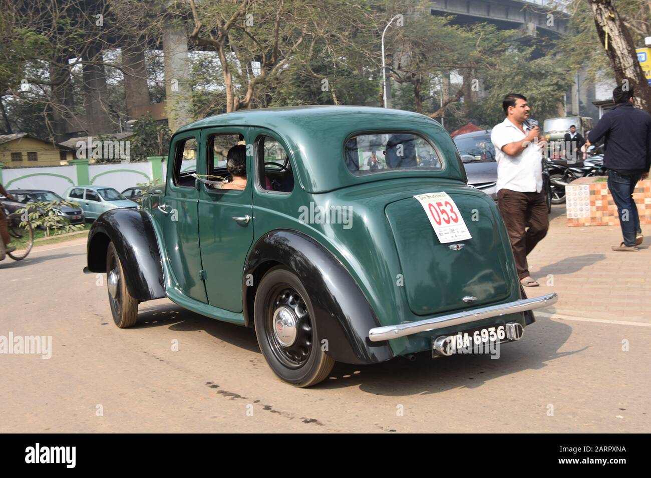 1939 Morris Eight car with 8 hp and 4 cylinder engine. India WBA 6936 ...