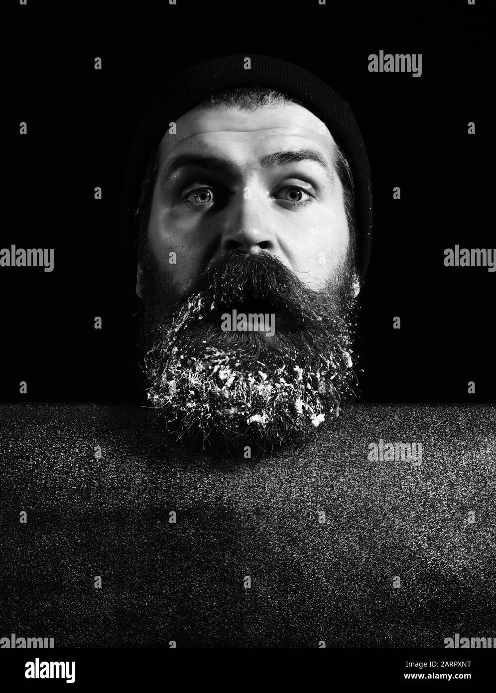 Man Frozen Face Frost Black and White Stock Photos & Images - Alamy