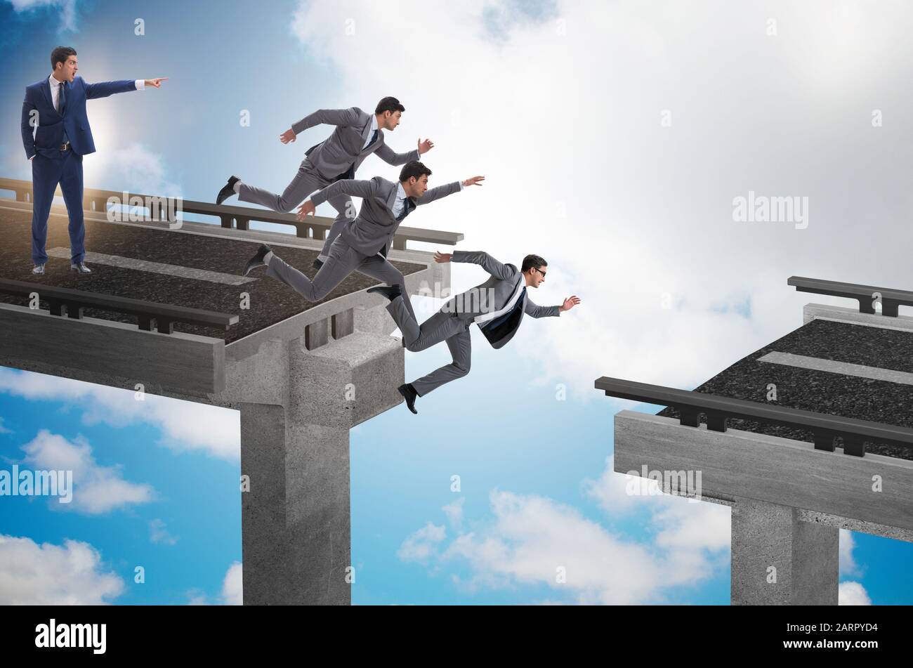 The boss businessman giving wrong instruction to team Stock Photo - Alamy