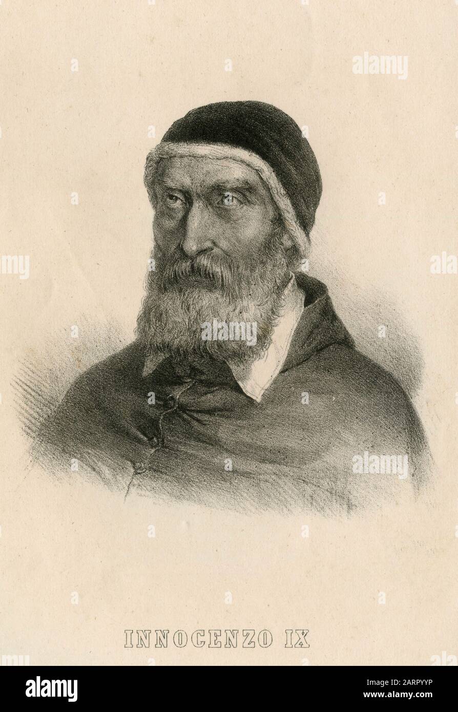 Portrait of Pope Innocent IX, lithograph 1850s Stock Photo - Alamy