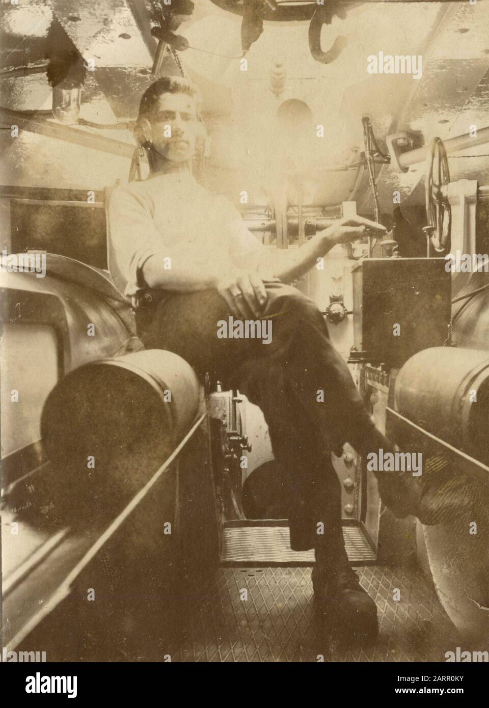 Sailor in fighting place, Italy 1916 Stock Photo - Alamy