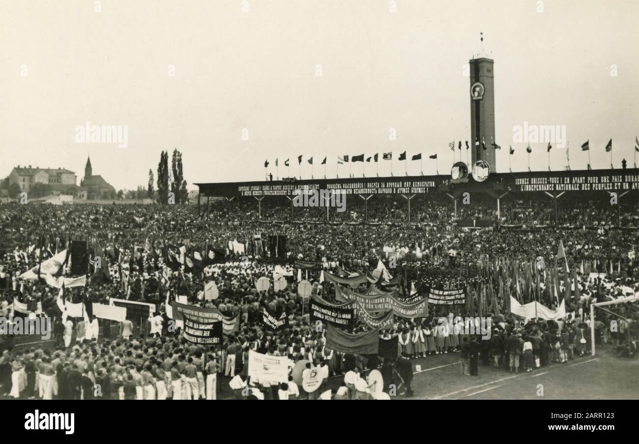 Meeting of the World Peace Council, Budapest, Hungary 1953 Stock Photo ...